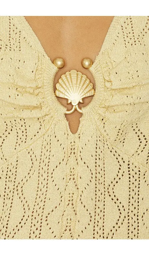 spell gold dress The Moss Knit Mini Dress – SPELL main image 1
