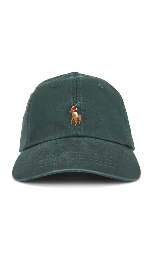 Polo Ralph Lauren Classic Sport Cap With Leather Strap - Charter Green