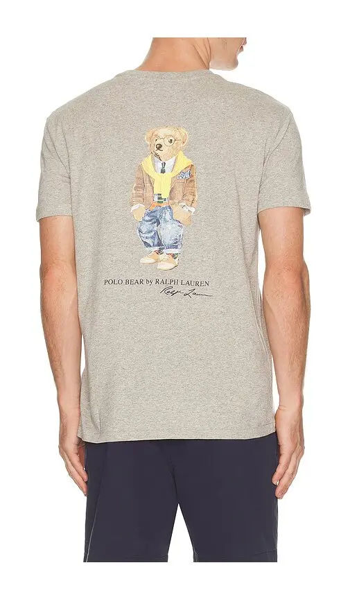 Polo Ralph Lauren Short-sleeve Graphic Novelty Bear Pocket T-shirt - Loft Heather