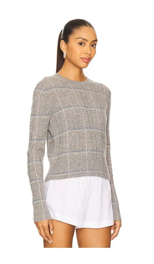 Guest In Residence Shrunken Check Crew Sweater