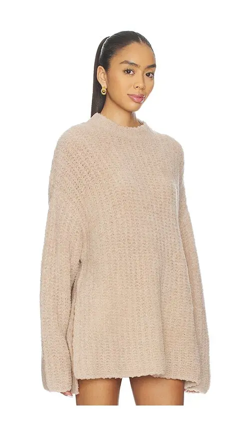 Lapointe Oversized Crew Neck Sweater - Champagne