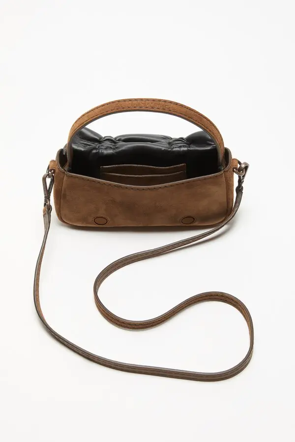 Acne Studios Multipocket Suede Micro Bag - Cognac Brown