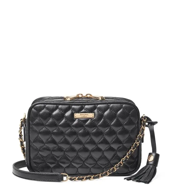 ASPINAL OF LONDON Leather Alice Cross-body Bag - Black