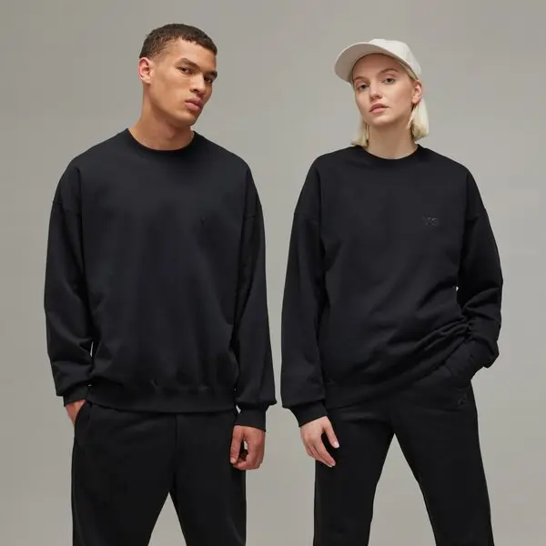 Adidas Y-3 Brushed Terry Crew Sweatshirt - Black