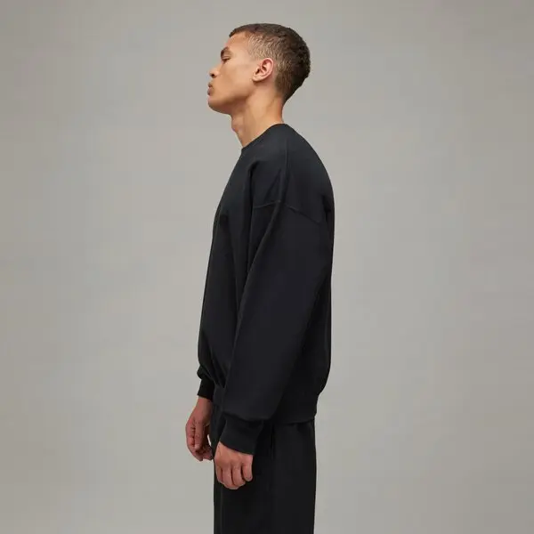 Adidas Y-3 Brushed Terry Crew Sweatshirt - Black