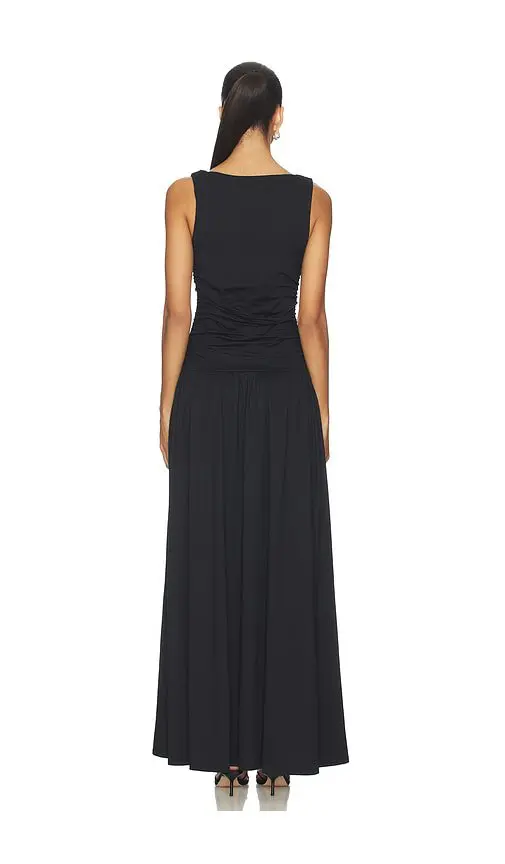 Susana Monaco Low Waist Wire Maxi Dress - Black