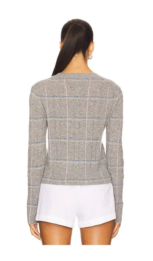 Guest In Residence Shrunken Check Crew Sweater - Grey