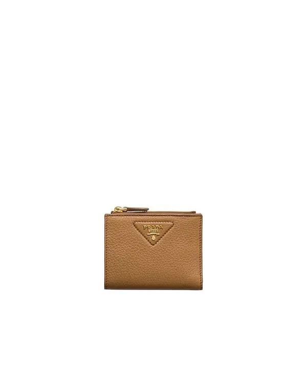 Prada Small Leather Wallet - Brown