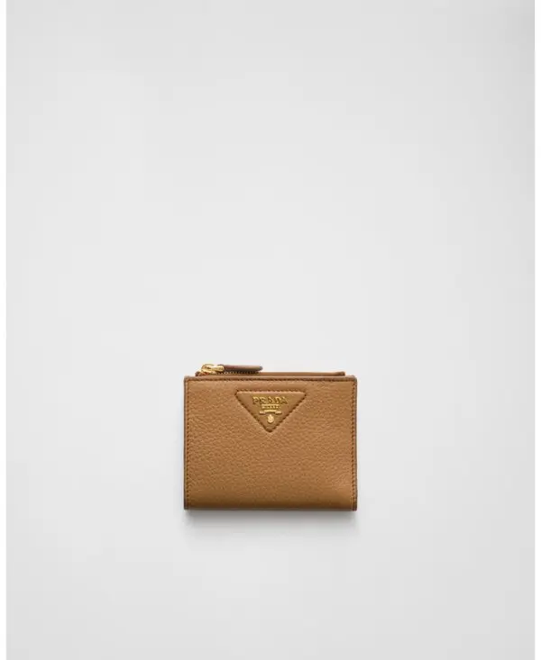 Prada Small Leather Wallet - Brown