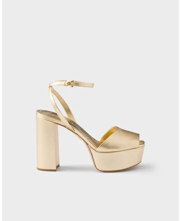 Prada Nappa Leather Platform Sandals