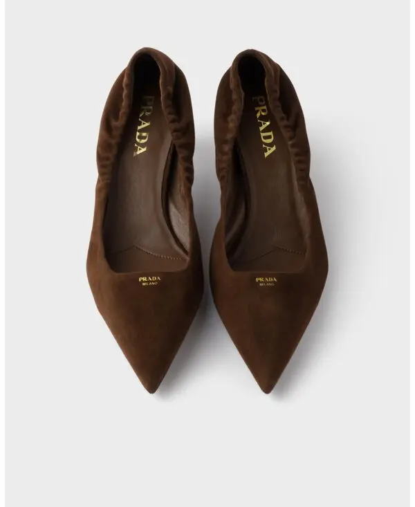 Prada Suede Pumps - Dark Brown
