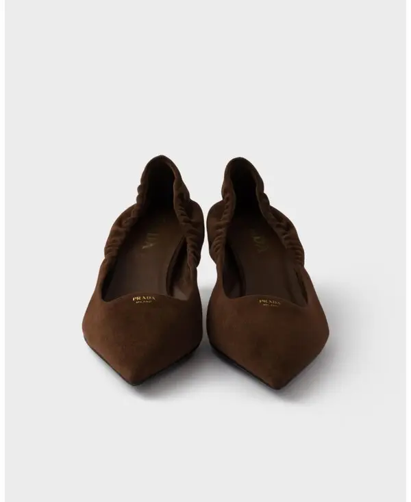 Prada Suede Pumps - Dark Brown