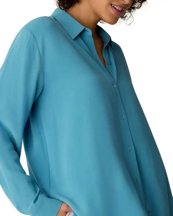 Eileen Fisher Silk Georgette Shirt