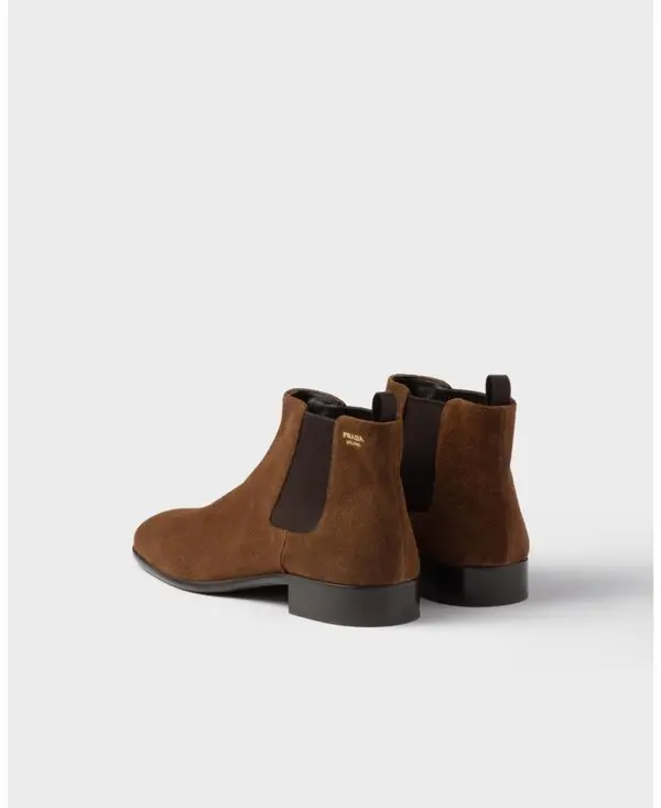 Prada Suede Chelsea Booties