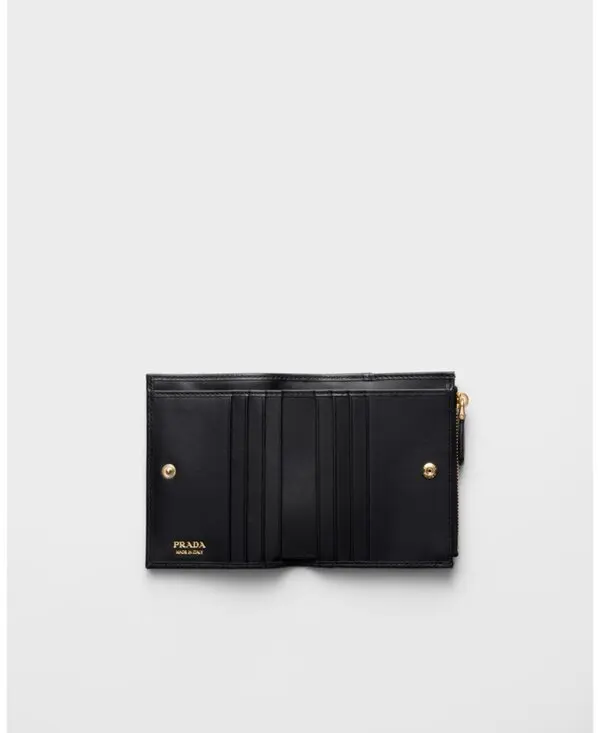 Prada Small Leather Wallet - Black