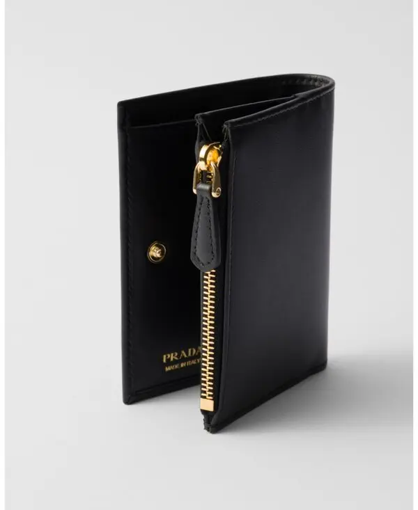 Prada Small Leather Wallet - Black