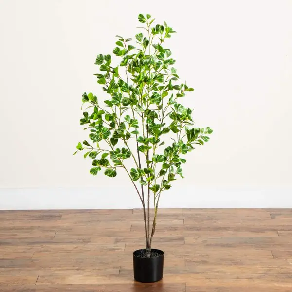 NEARLY NATURAL 4' Artificial Heart Shaped Ficus Leaf Tree