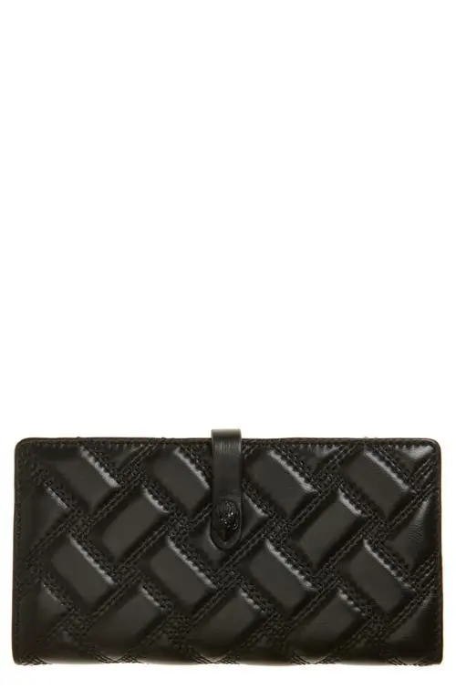 Kurt Geiger Quilted Leather Bifold Wallet - Black