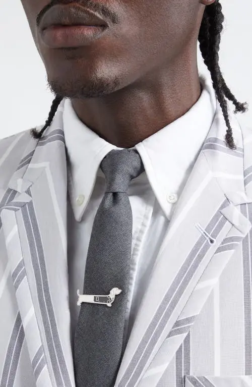 Thom Browne Limousine Hector Tie Clip - Silver
