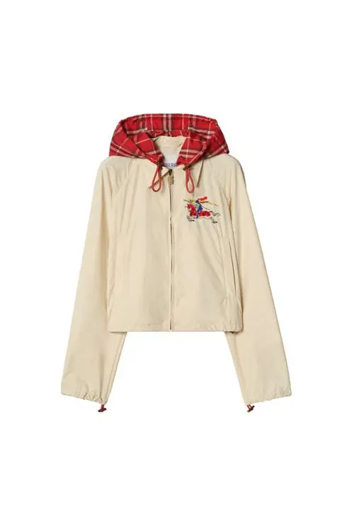 Burberry Cropped Newcott Hooded Jacket - Tundra Beige