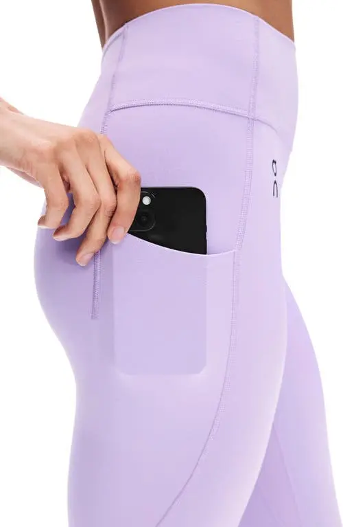 On High Waist 7/8 Studio Tights - Bloom