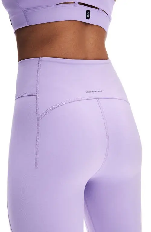 On High Waist 7/8 Studio Tights - Bloom