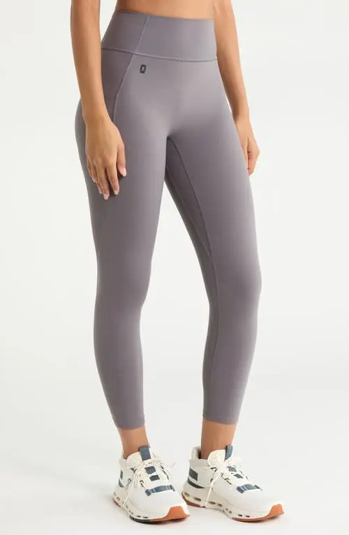 On High Waist 7/8 Studio Tights - Ember