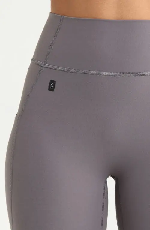On High Waist 7/8 Studio Tights - Ember