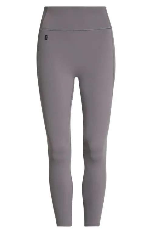 On High Waist 7/8 Studio Tights - Ember