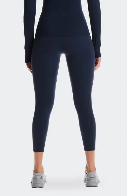 On High Waist 7/8 Studio Tights - Navy