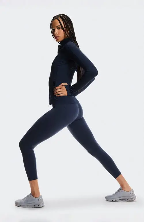 On High Waist 7/8 Studio Tights - Navy