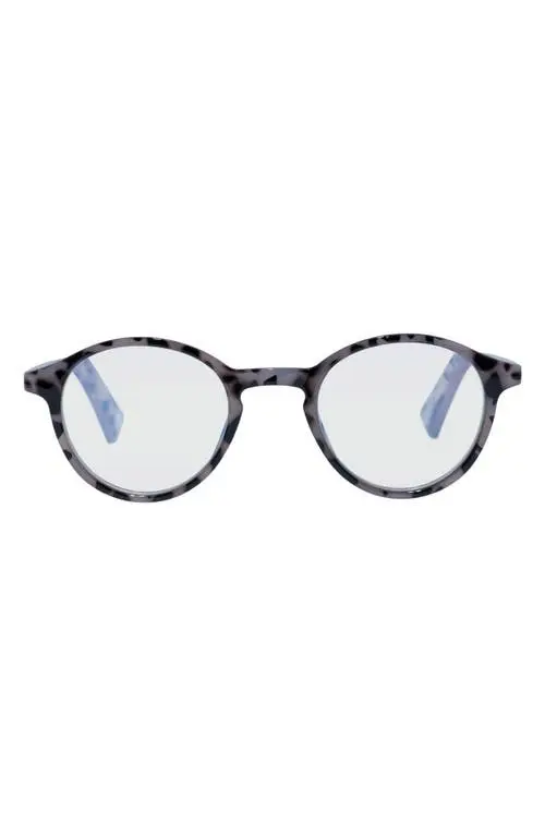 THE BOOK CLUB So Rando 46mm Blue Light Blocking Round Frame Reading Glasses - Cookie Tort