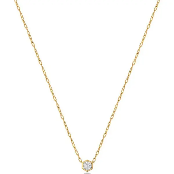 Sara Weinstock Honeycomb Diamond Pendant Necklace - Yellow Gold