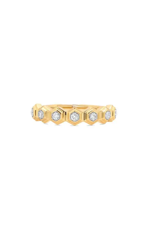 Sara Weinstock Honeycomb Diamond Half Eternity Ring - Yellow Gold