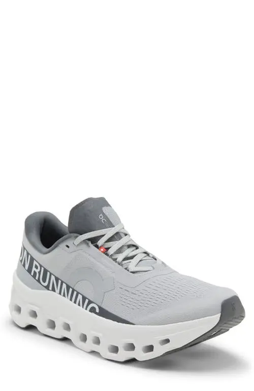On Cloudmonster Running Shoe - White/glacier