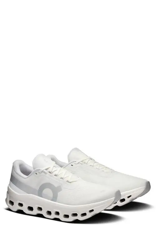 On Cloudmonster 1 Running Shoe - White/white