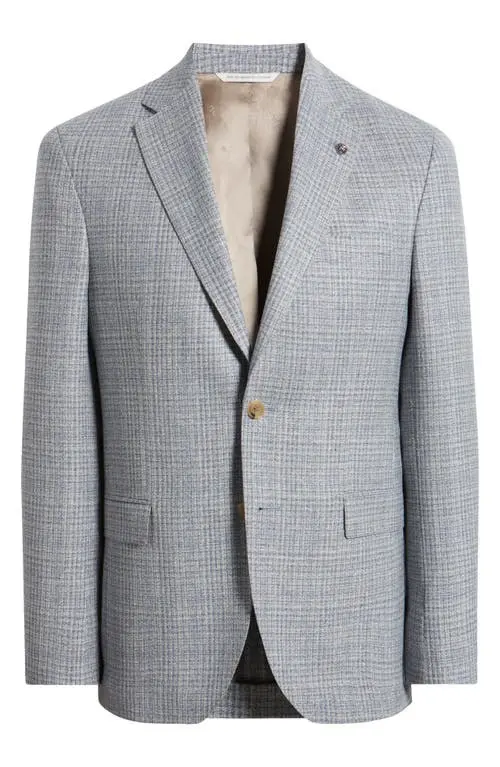 JACK VICTOR Midland Micro Check Sportcoat - Light Grey