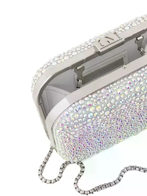 GEMY MAALOUF Crystal-embellished Clutch - Silver