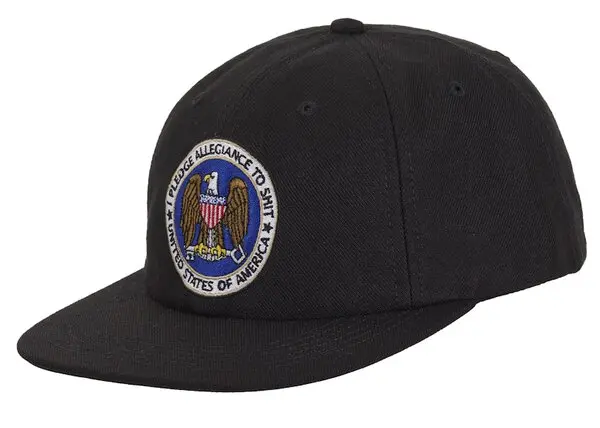 Supreme Pledge Allegiance 6-panel Cap - Black
