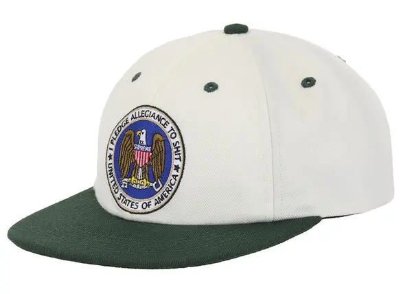 Supreme Pledge Allegiance 6-panel Cap - White