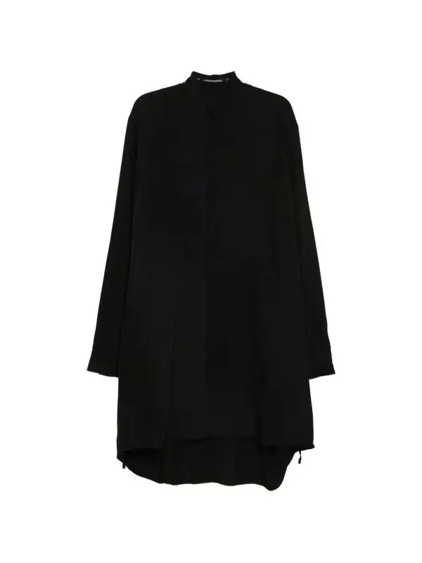 JULIUS Band Collar Shirt - Black