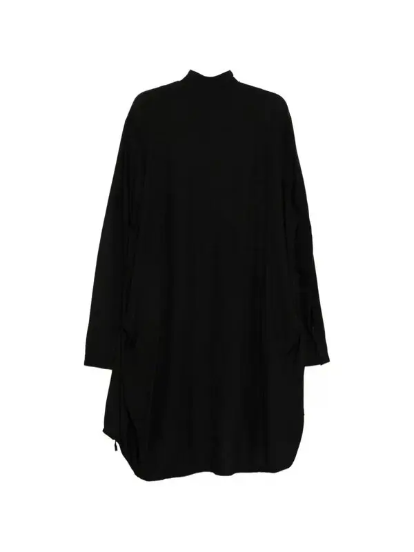 JULIUS Band Collar Shirt - Black