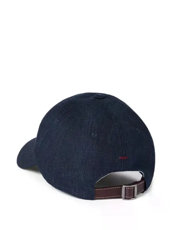 Brunello Cucinelli Embroidered Logo Baseball Cap - Blue