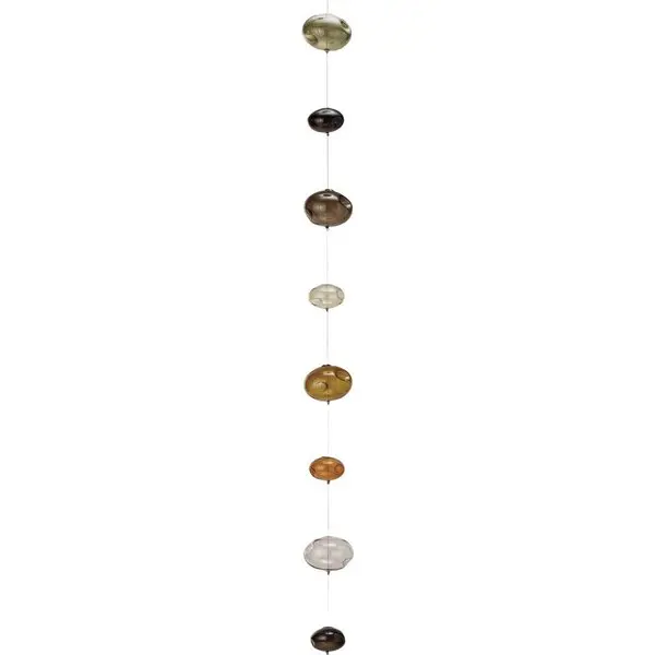 STORIED HOME Azure Bubbles Hand-blown Garland - Brown