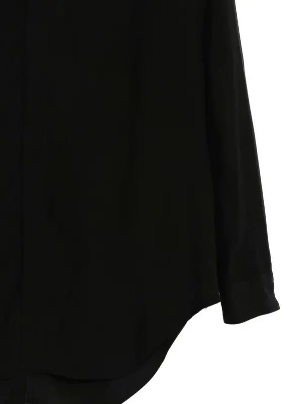 JULIUS High-neck Curved Hem Shirt