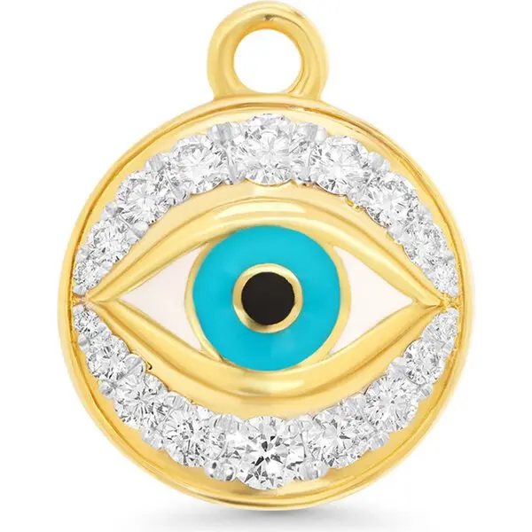 Sara Weinstock Diamond Evil Eye Charm - Yellow Gold