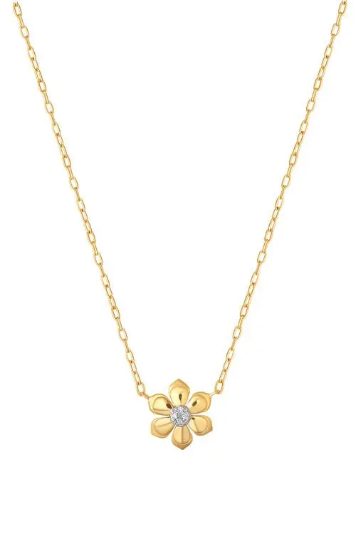 Sara Weinstock Lierre Diamond Petite Flower Pendant Necklace - Yellow Gold
