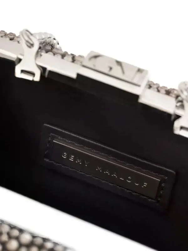 GEMY MAALOUF Crystal-embellished Clutch - Grey