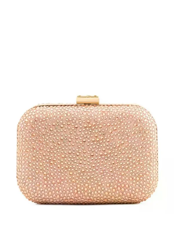 GEMY MAALOUF Crystal-embellished Crepe Clutch - Pink