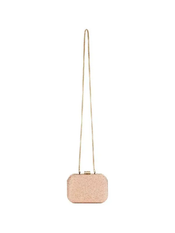 GEMY MAALOUF Crystal-embellished Crepe Clutch - Pink